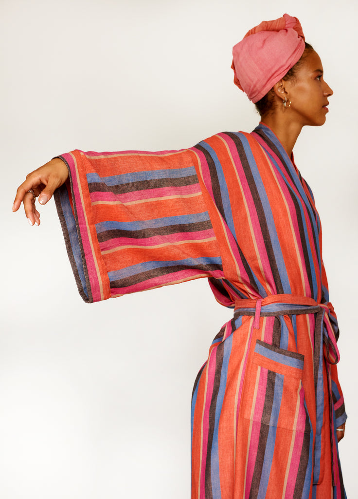 LONG STRIPED ROBE IN DAZE – bathenshop.com