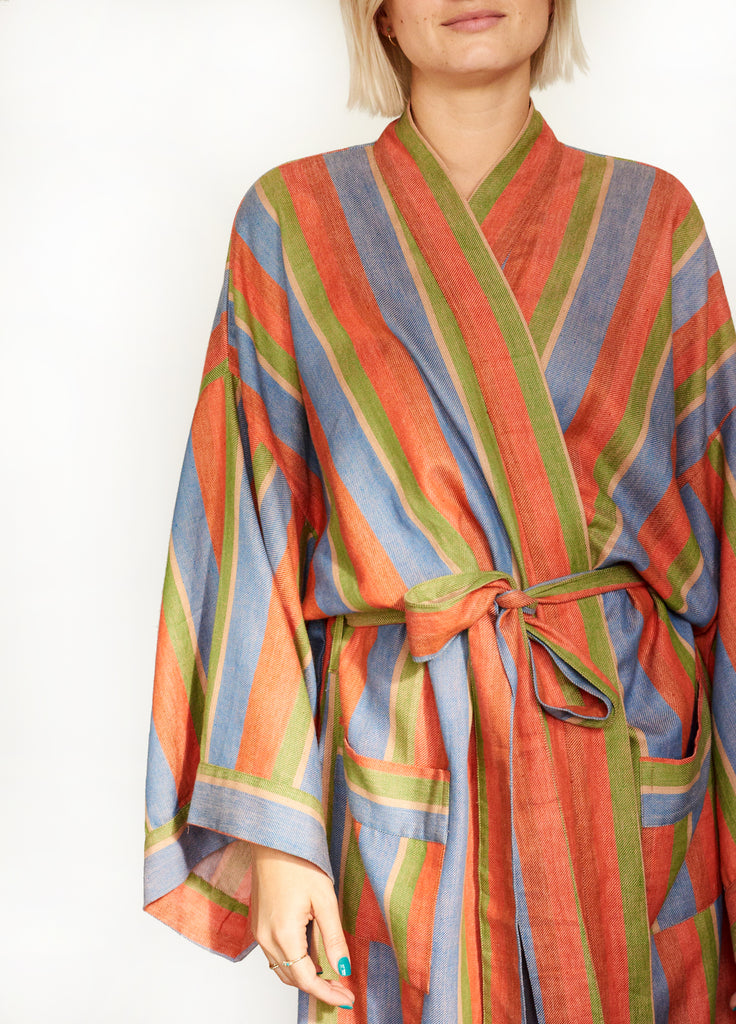 STRIPE ROBE IN SOAK – bathenshop.com
